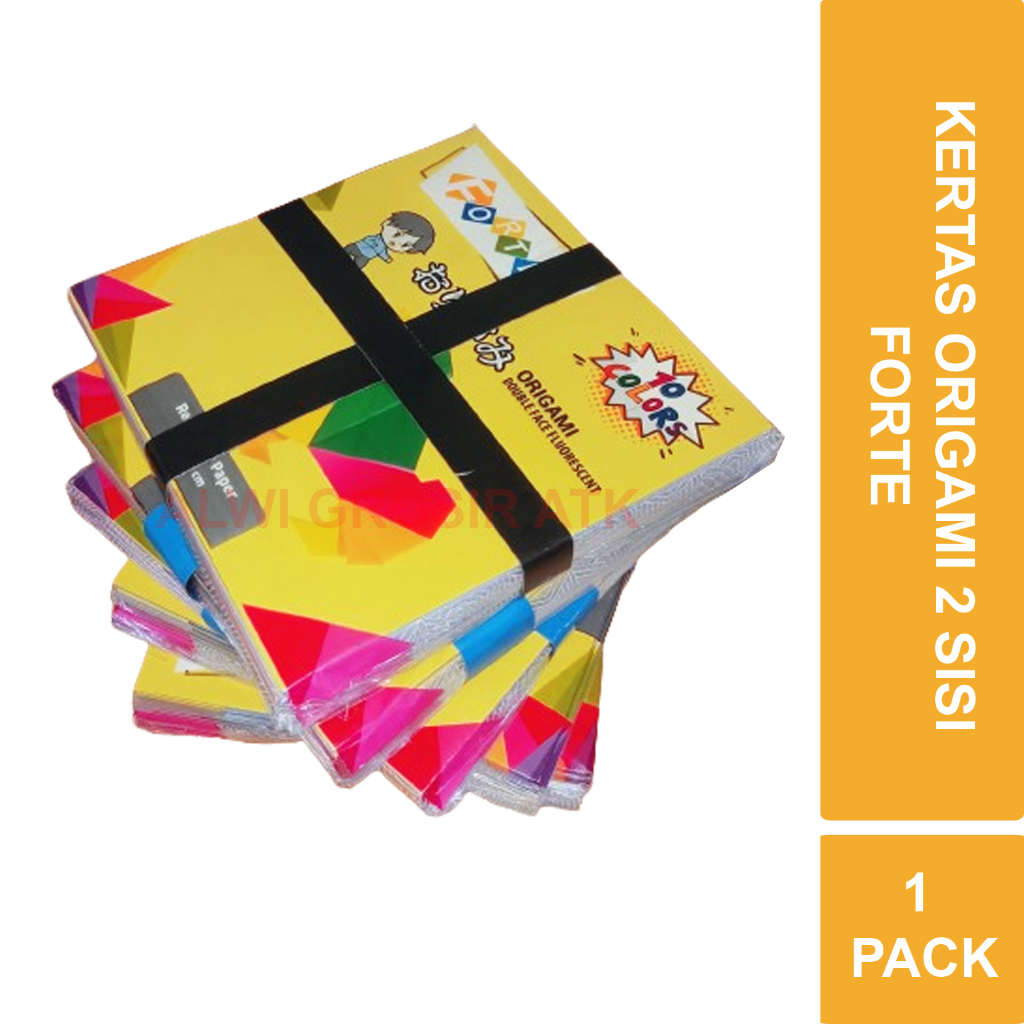 Jual KERTAS ORIGAMI DUA SISI FORTE UKURAN |12x12 CM| |14x14 CM| |16x16 ...