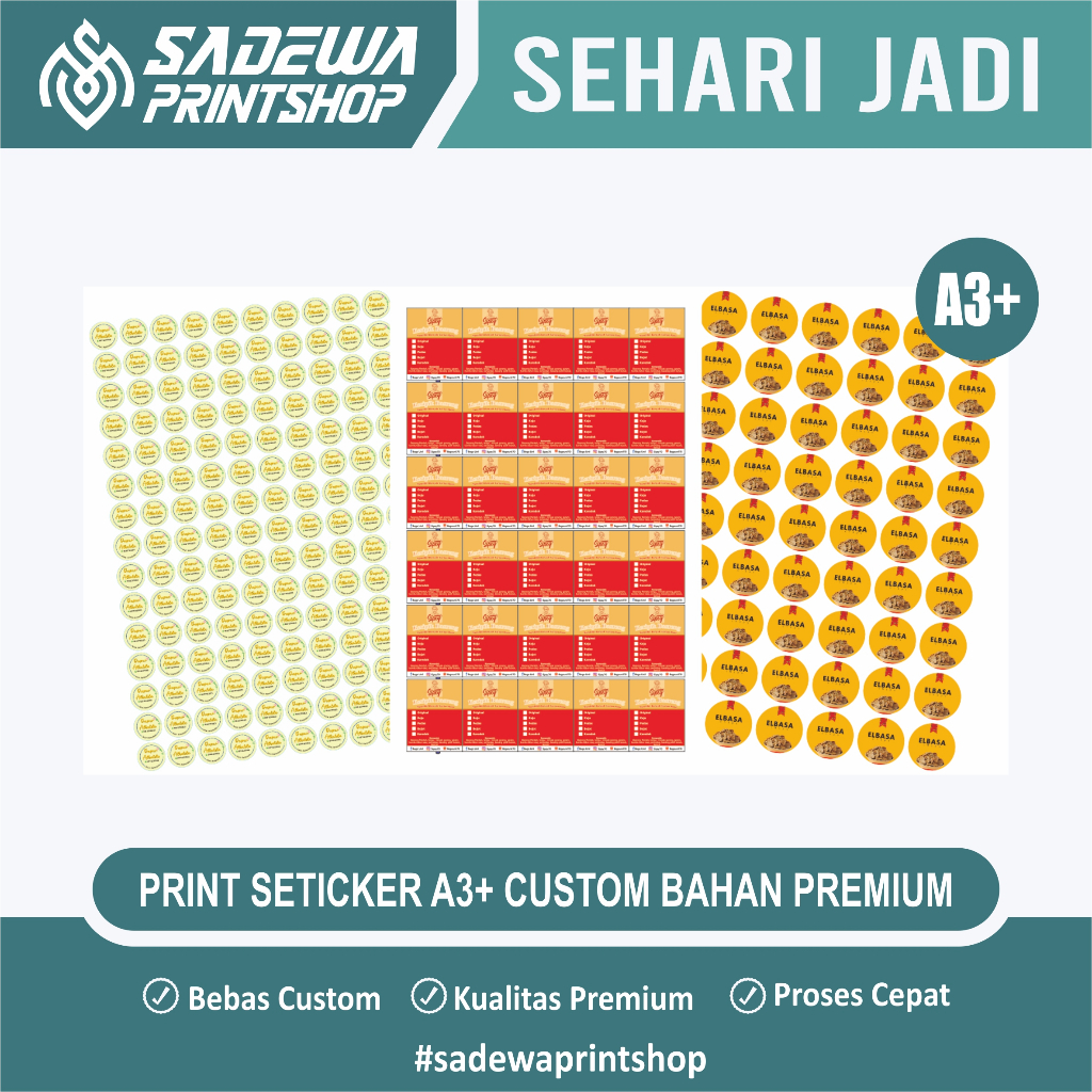 Jual Cetak Stiker - Stiker Label - Cutting/Cetak Stiker Label/Kemasan ...