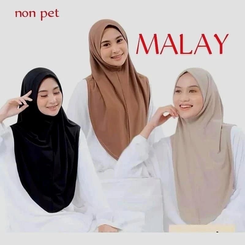Jual Hijab Bergo Jersey Malaysia | Jilbab Malay Jersey Instan M | Shopee Indonesia