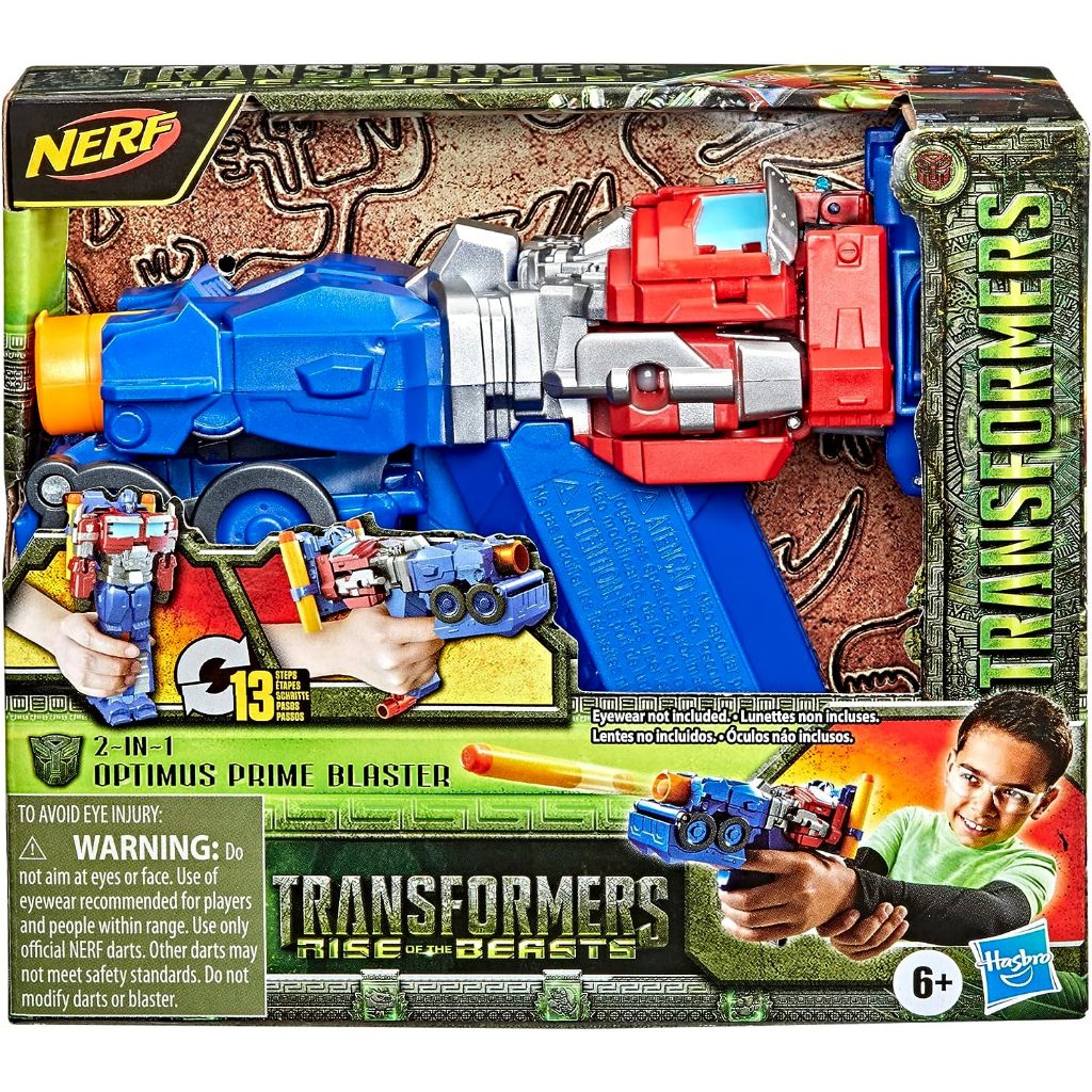 Jual NERF Transformers Toys Rise of The Beasts 2-in-1 Optimus Prime Toy ...