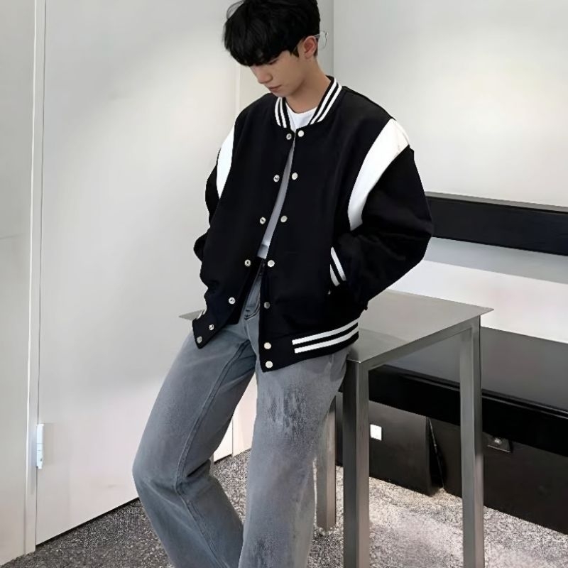 Jual Jaketin Aja Varsity Big Size ( S - 6XL ) Jacket Baseball POLOS ...