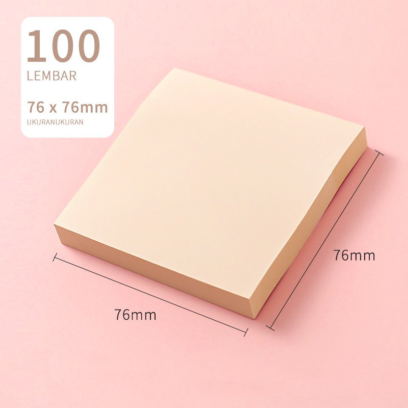 Jual 100 Lembar Morandi Color Sticky Note Penanda Halaman Memo Label ...