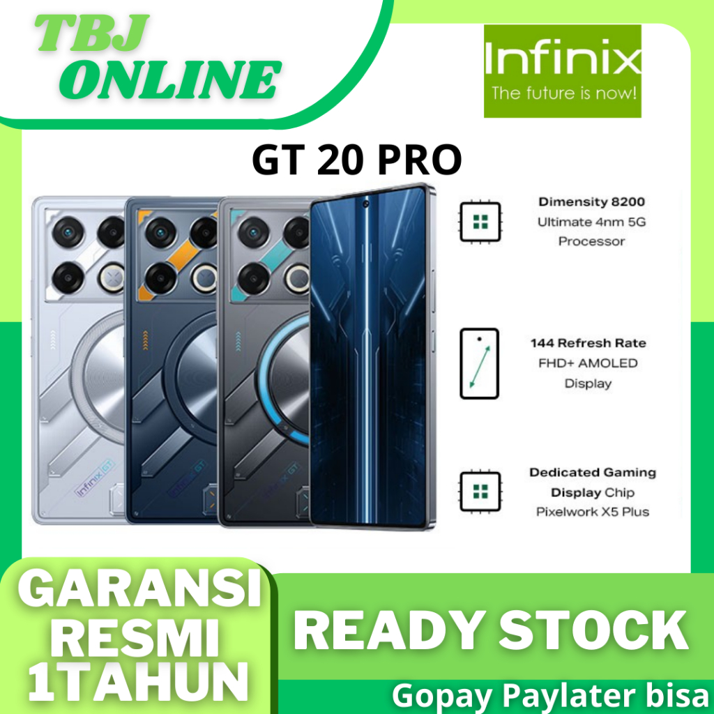 Jual Infinix GT 20 Pro 5G 8/256GB Up to 24GB RAM Dimensity 8200 Ultimate 6.78" Amoled FHD+ 144Hz ...
