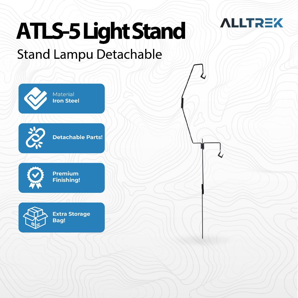 Jual ALLTREK Stand Lampu Combination Light Pole Iron Portable Outdoor ...