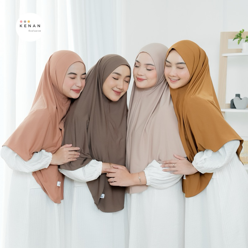 Jual KENAN - Fayola Instan Hijab Daily Bergo Nonpad Size XL | Shopee ...