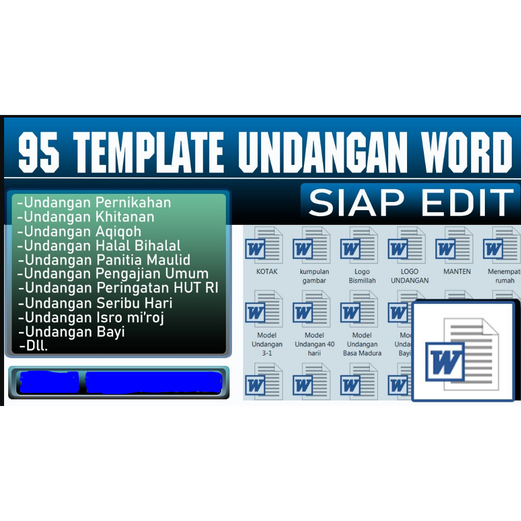 Jual 95 Template Undangan Format Ms.Word | Shopee Indonesia