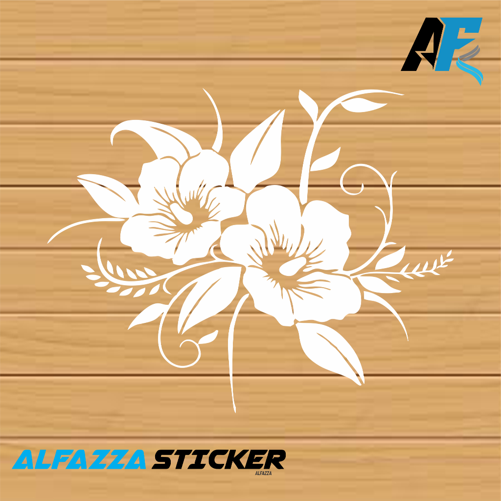 Jual 0694 Cutting Sticker Couple Flower Cutting Stiker Bunga Stiker ...