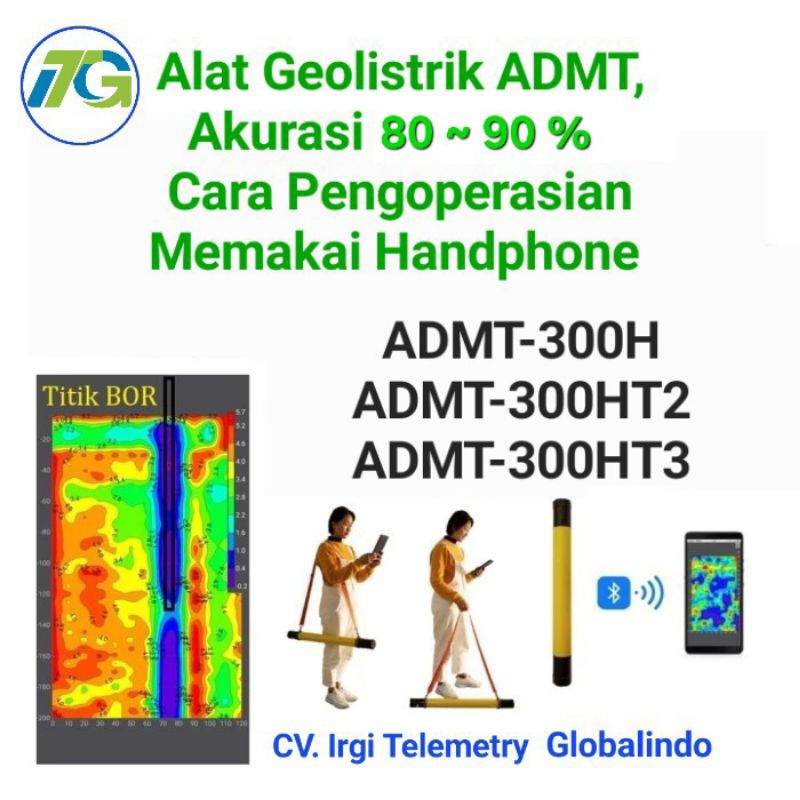 Jual Alat Geolistrik Deteksi Air Sumur Bor ADMT-300H, 300HT2, 300HT3 ...