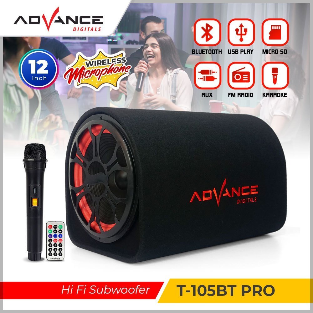 Jual Advance T-105 BT PRO Speaker Tabung 12 Inch Bluetooth Subwoofer ...