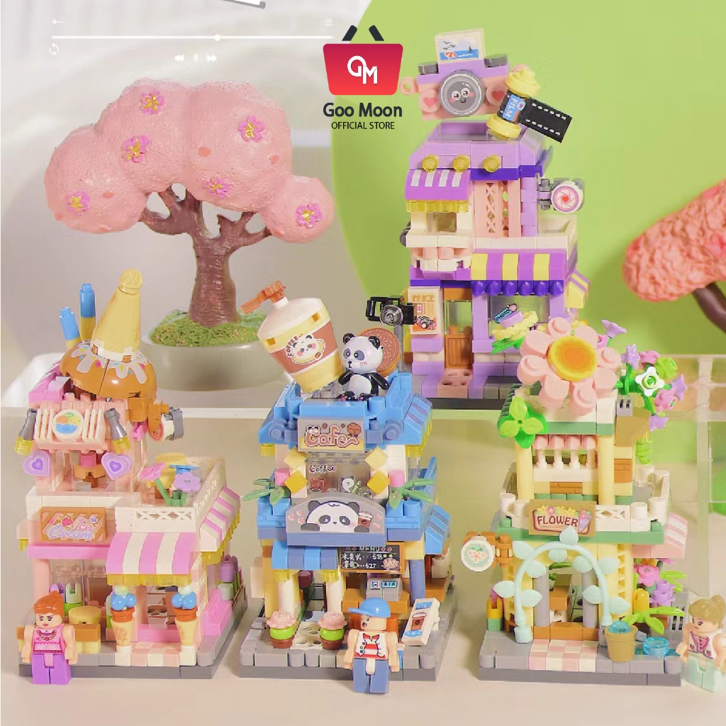 Jual GOO MOON - LOZ NEW Mini Street Shop Seri City View Bricks Nano ...