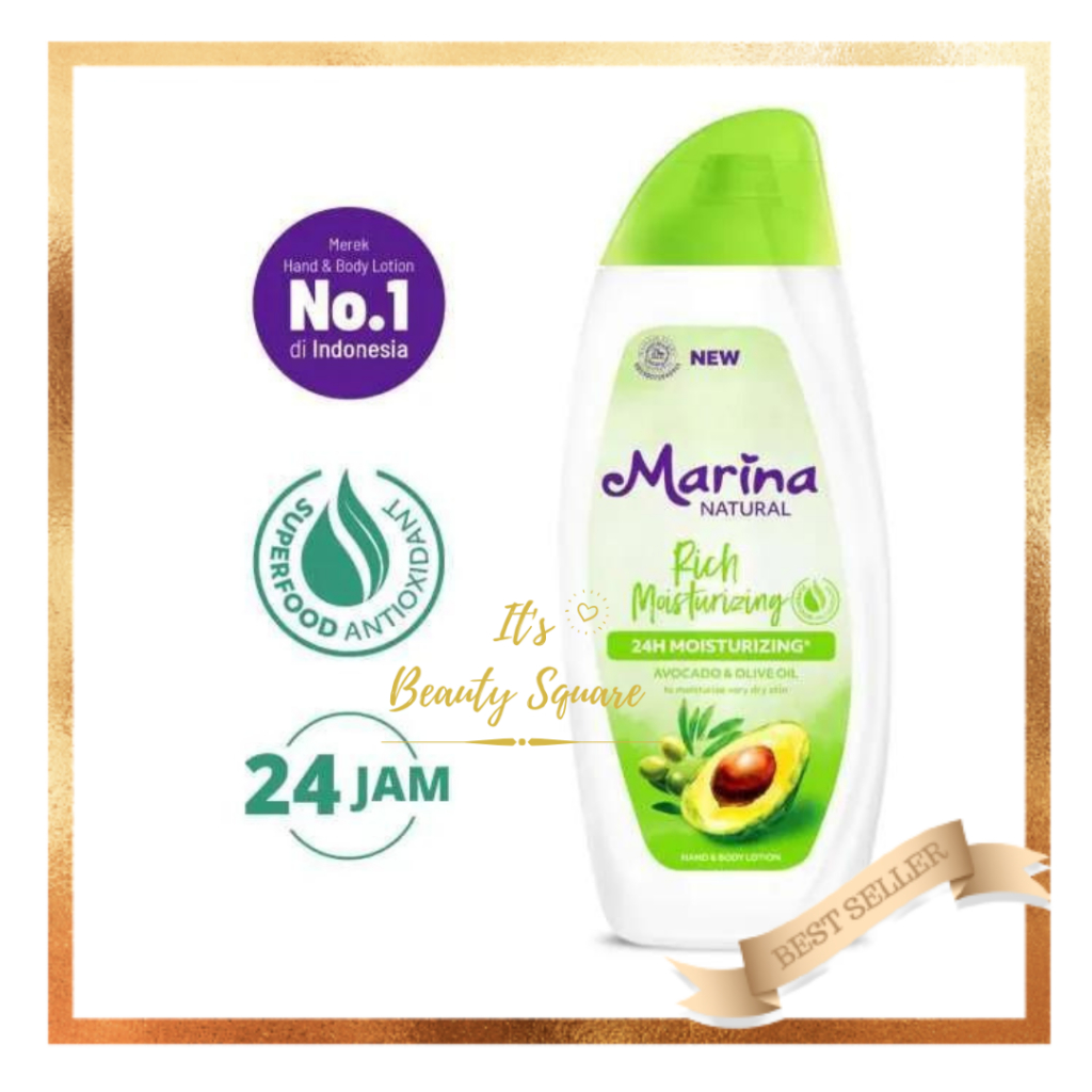 Jual MARINA Natural Body Lotion Rich Moisturizing 350ml | Shopee Indonesia