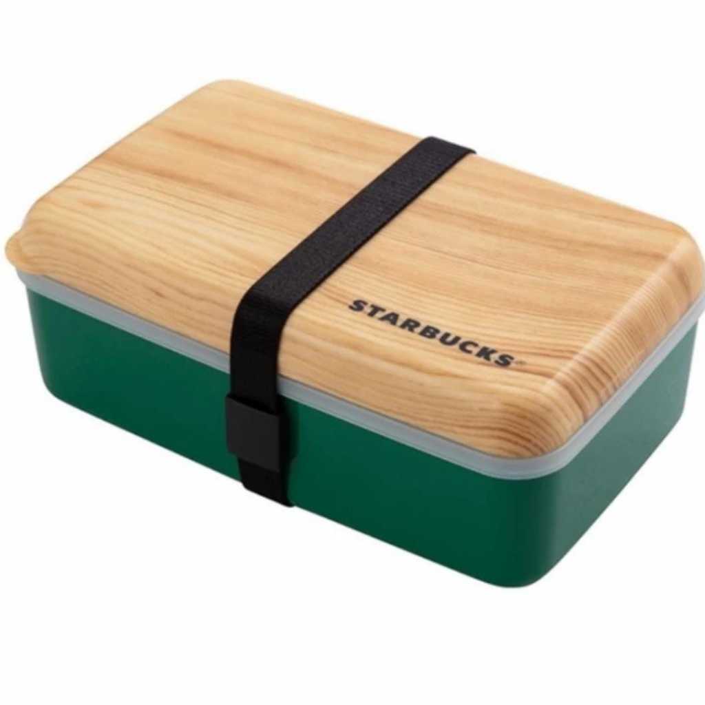 Jual KOTAK MAKAN BEKAL STARBUCKS LUNCH BOX BENTO BOX WOODEN STYLE ...