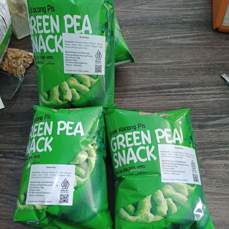 Jual Green Pea Snack Oriental Malaysia 60gram / Snek Kacang Pis Polong ...
