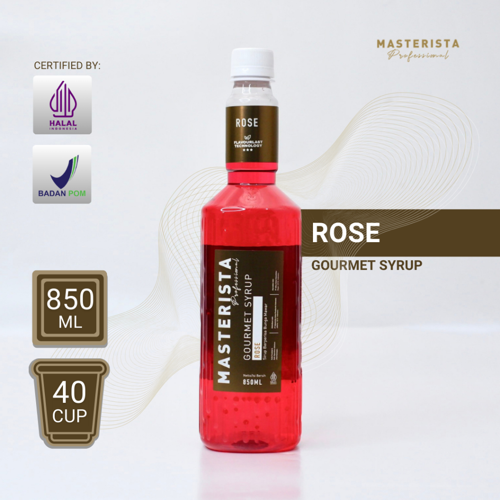 Jual Masterista Sirup Rasa Rose 850ml / Sirup Rose / Rose Syrup ...
