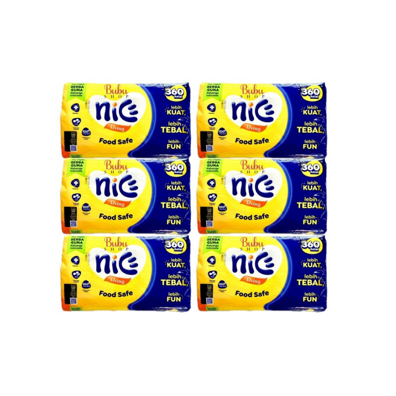 Jual ( Paket 6 pcs ) Tissue Nice 360 Helai kemasan baru ( 6 pcs ...