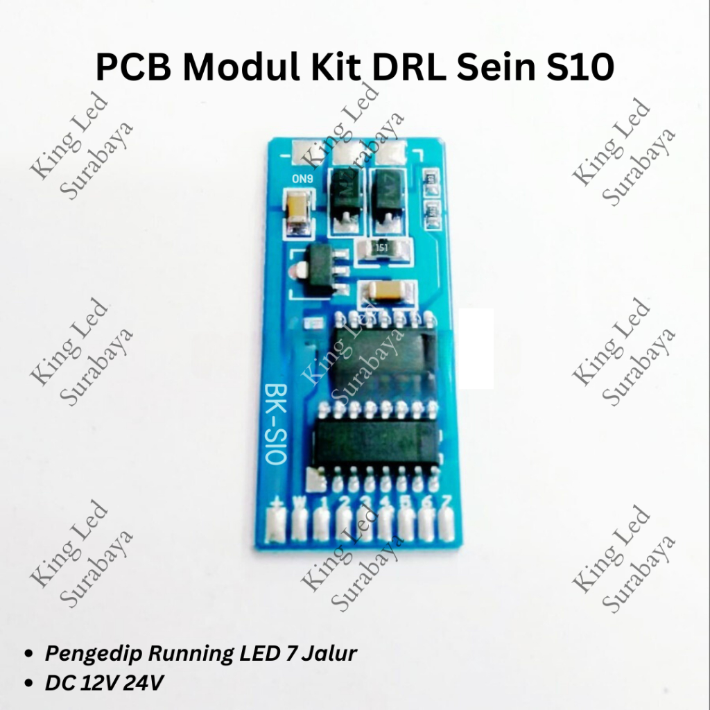 Jual ECER PCB Modul Kit DRL Sein S10 Pengedip Running LED 7 Jalur DC 12V 24V | Shopee Indonesia