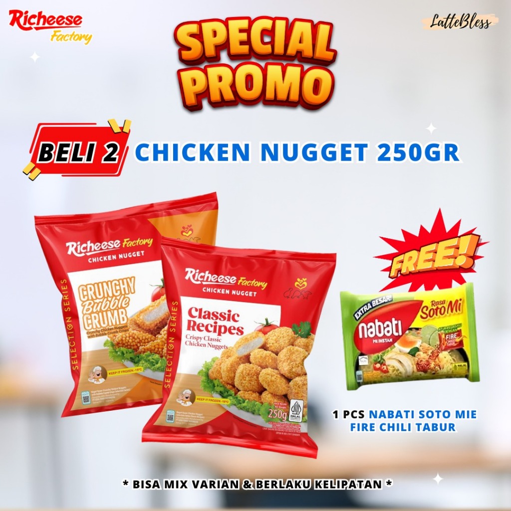 Jual CHICKEN NUGGET RICHEESE FACTORY CLASSIC RECIPES 250GR HALAL NAGET ...
