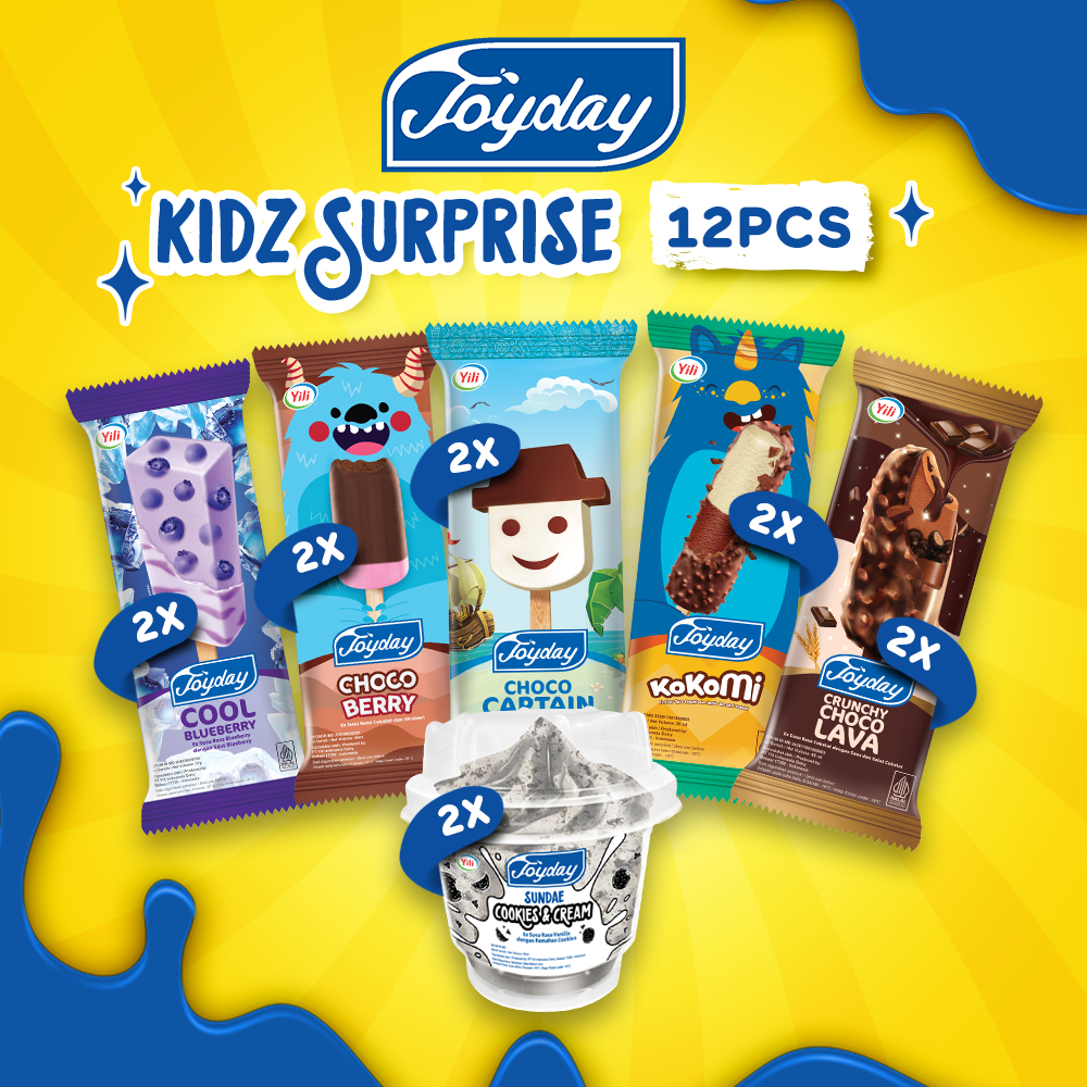Jual Joyday Ice Cream Package Kidz Surprise - Isi 12pcs Eskrim Mix ...