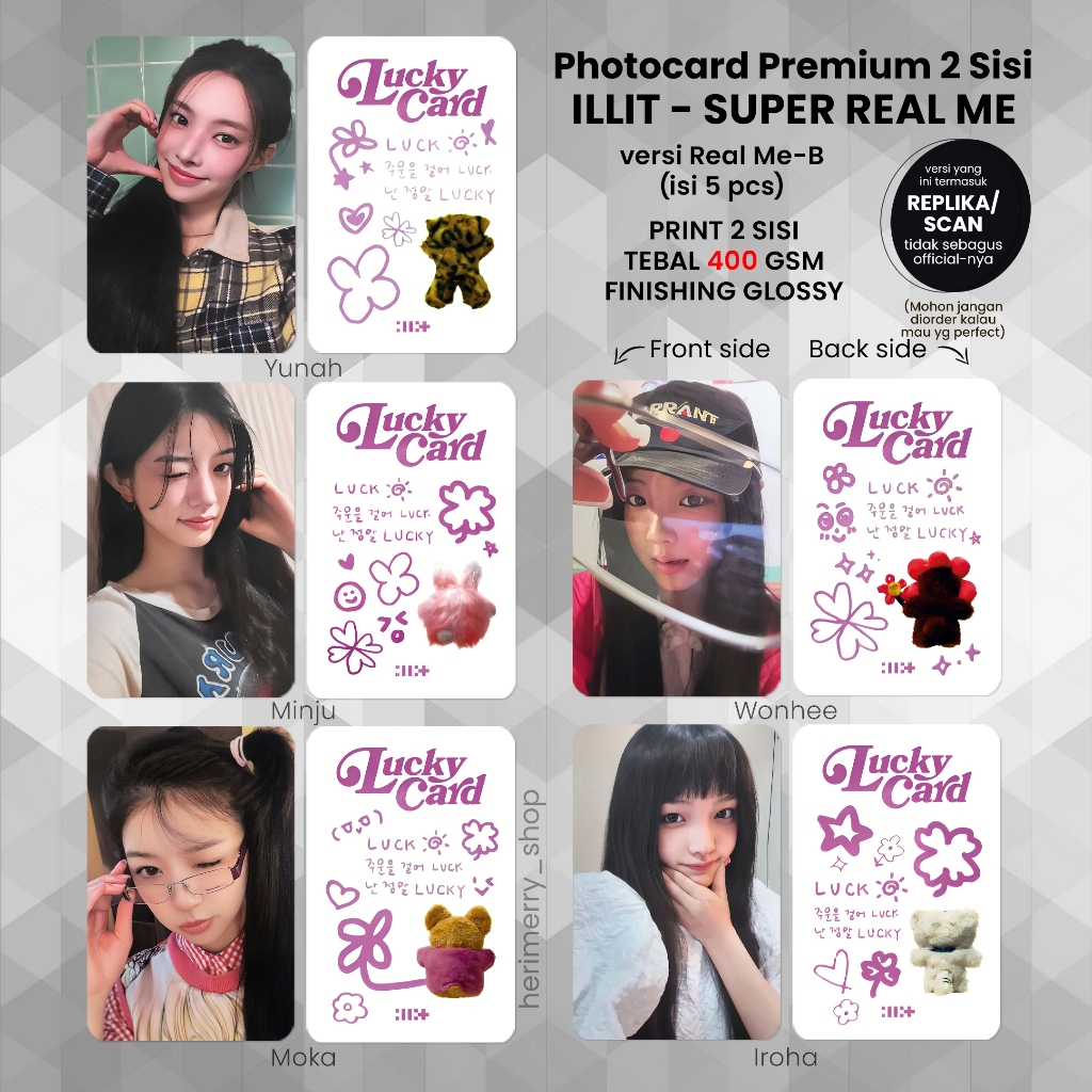 Jual (ISI 5 PCS) Photocard ILLIT Super Real Me Magnetic - PC Premium 2 ...
