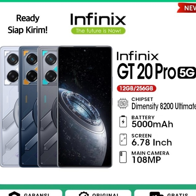 Jual Infinix GT 20 Pro 5G 12/256GB - Up to 24GB Extended RAM - Dimensity 8200 Ultimate - 6.78 ...