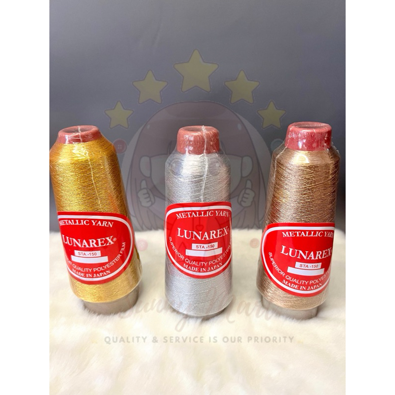 Jual Benang Bordir merk Lunarex | Warna Gold, Silver, Tembaga | Shopee ...
