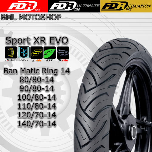 Jual Ban Matic Tubeless FDR 120/70-14 Sport XR EVO Ban Aerox PCX150 Vario160 XMAX Ring 14 Free ...