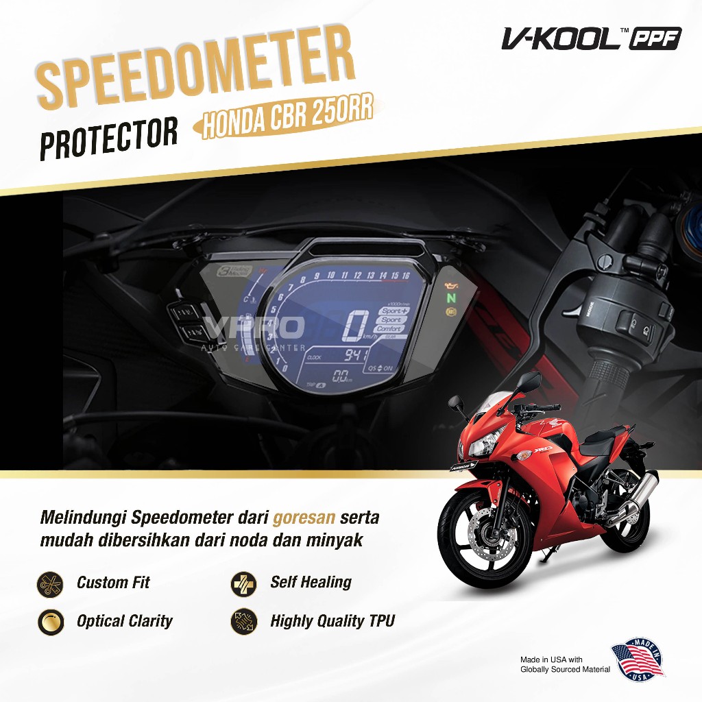 Jual VKOOL PPF Speedometer Motor Honda CBR 250 Gen2 | Anti Gores Motor ...