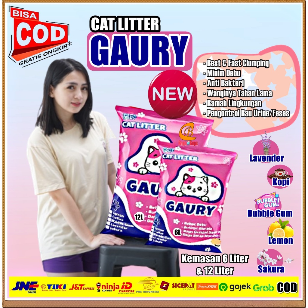 Jual Pasir Kucing Wangi Gumpal Cocok Untuk Semua Jenis Kucing GAURY CAT ...