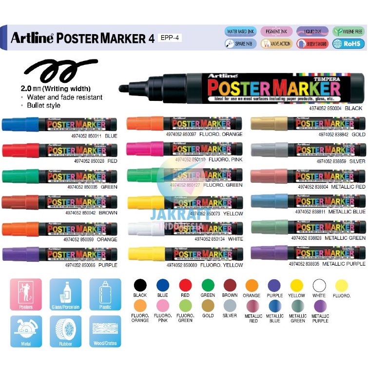 Jual SALE 1 Pcs Spidol Graffiti Mural Dinding Kaca Papan Tulis 2 mm ...