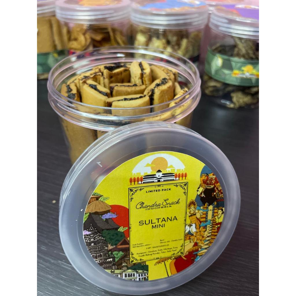 Jual CEMILAN BISKUIT SULTANA MINI KEMASAN 200GRAM CHANDRA SNACK ...