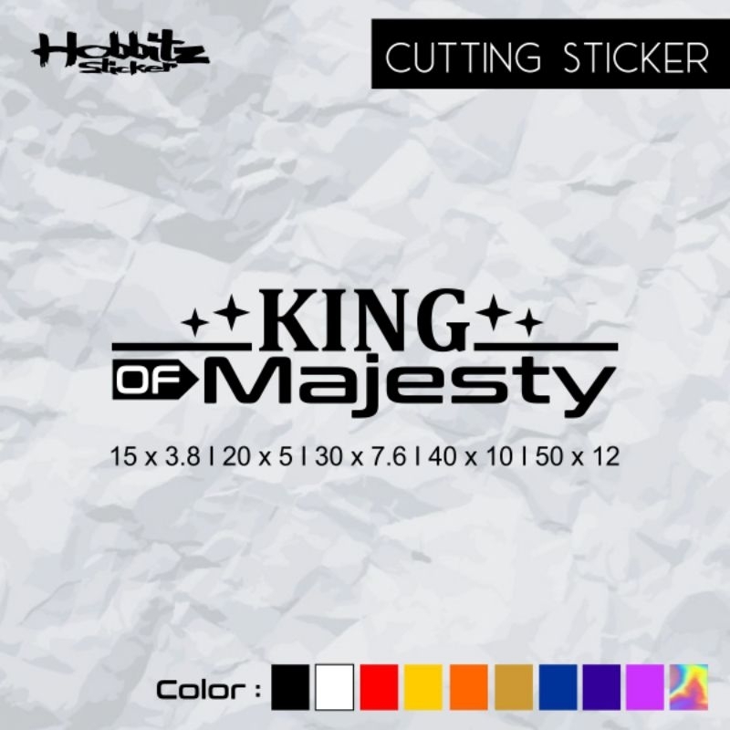 Jual Stiker Rohani Kristen King of Majesty Sticker Cutting Kaca Body ...