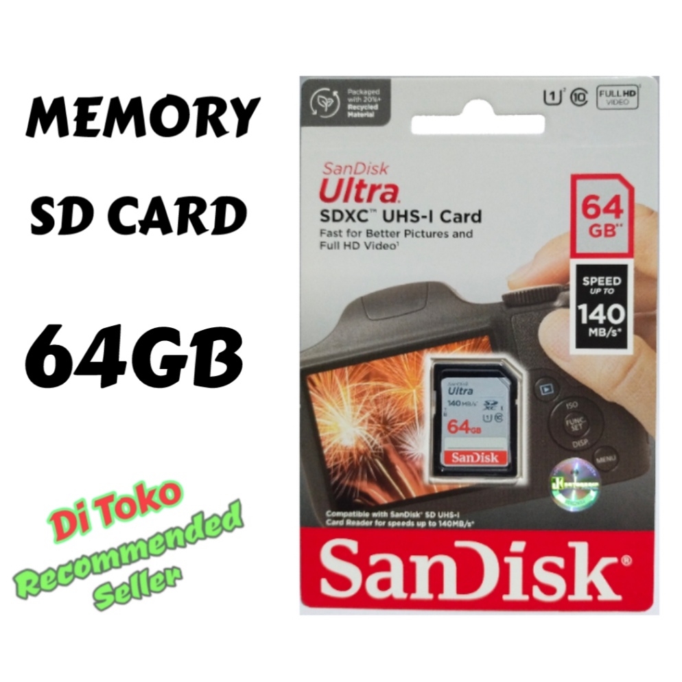 Jual Sudah READY Memory card 16GB 32GB 64GB kamera canon eos M M3 M5 M6 ...