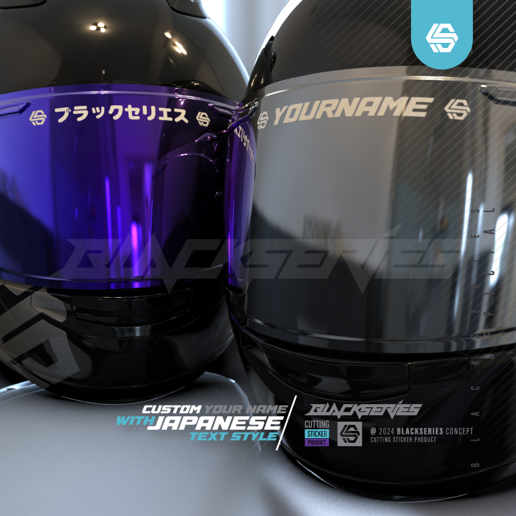 Jual CUSTOM Cutting Sticker Nama | Stiker Helm | Stiker Visor | Stiker ...