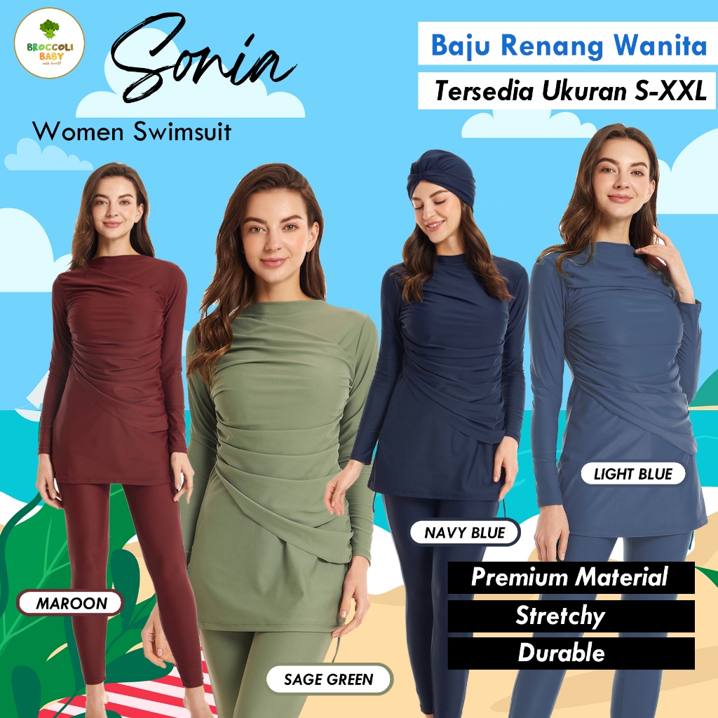 Jual BROCCOLI BABY - Baju Selam Renang Wanita Muslim Diving Moslem Set ...