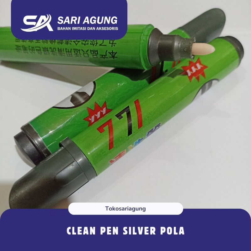 Jual CLEAN PEN SILVER POLA 771 / SPIDOL PEMBERSIH NODA BAHAN (ECER ...