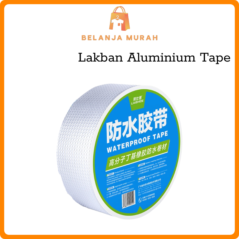 Jual BEM - LAKBAN ANTI BOCOR 3M 5M LEM ANTI AIR ALUMUNIUM FOIL SUPER WATERPROOF TAPE TAMBAL ...