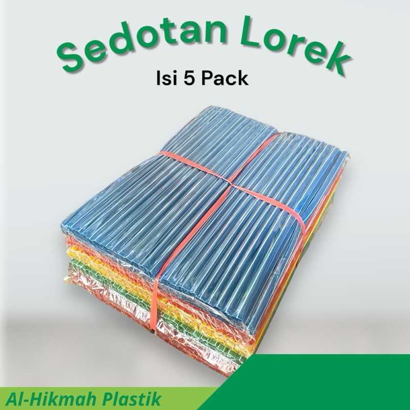 Jual Sedotan Biasa Lorek ( 1 Ikat isi 5 Pack ) | Shopee Indonesia