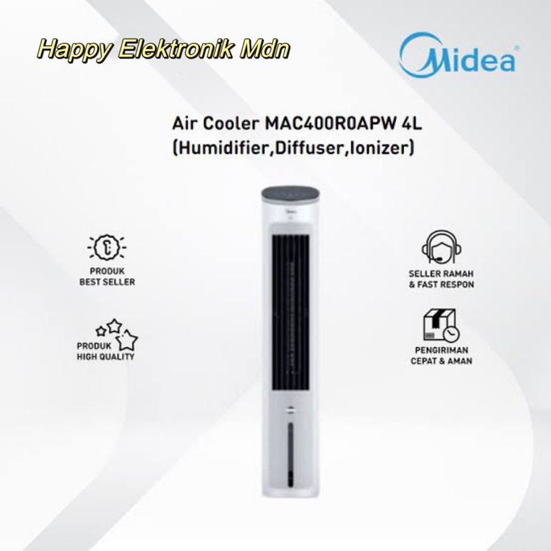 Jual Midea Tower Fan Air Cooler 4 in 1 Midea blower MAC400R0APW Midea ...