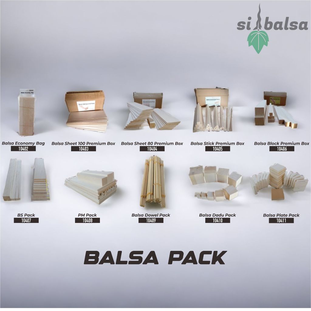 Jual Kayu Balsa Pack Bahan Kerajinan Mudah dibentuk, Kuat, Ringan dan ...