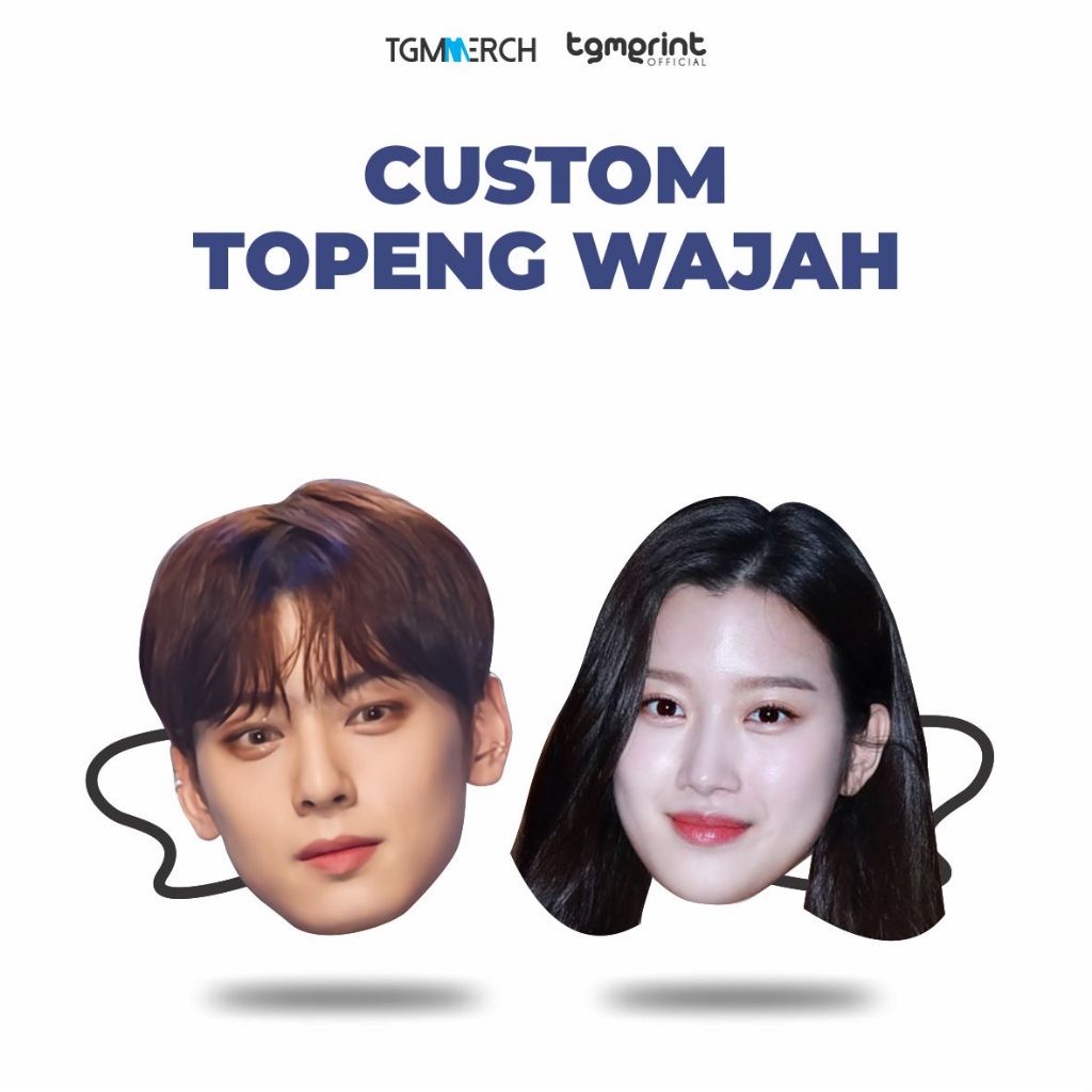 Jual TGM MERCH - Cetak Custom Topeng Wajah | Shopee Indonesia