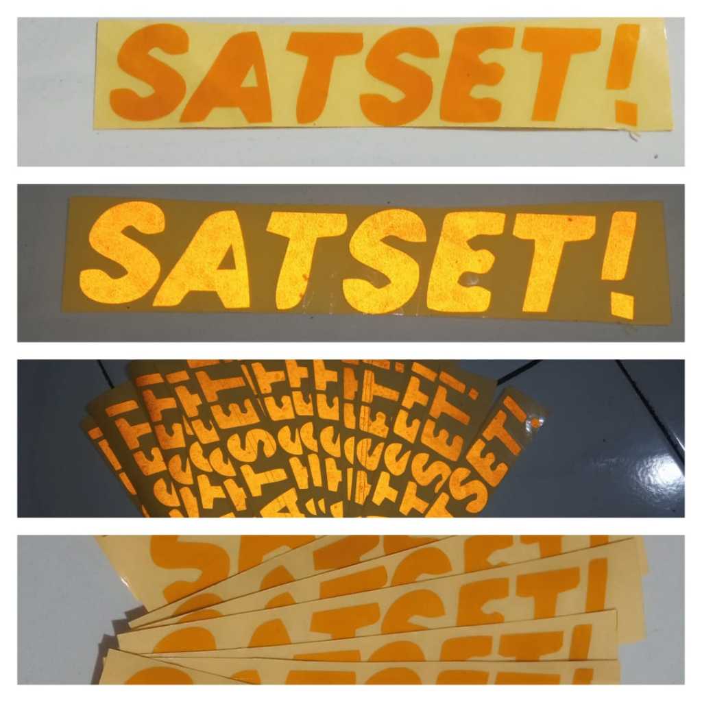 Jual sticker custom / stiker reflektif/ reflektive design dan ukuran ...