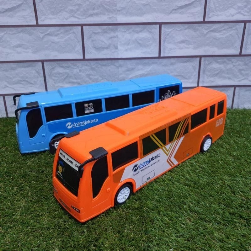 Jual mainan bus transjakarta |Bus Busway Tarik anak-anak RkC02041-1 ...
