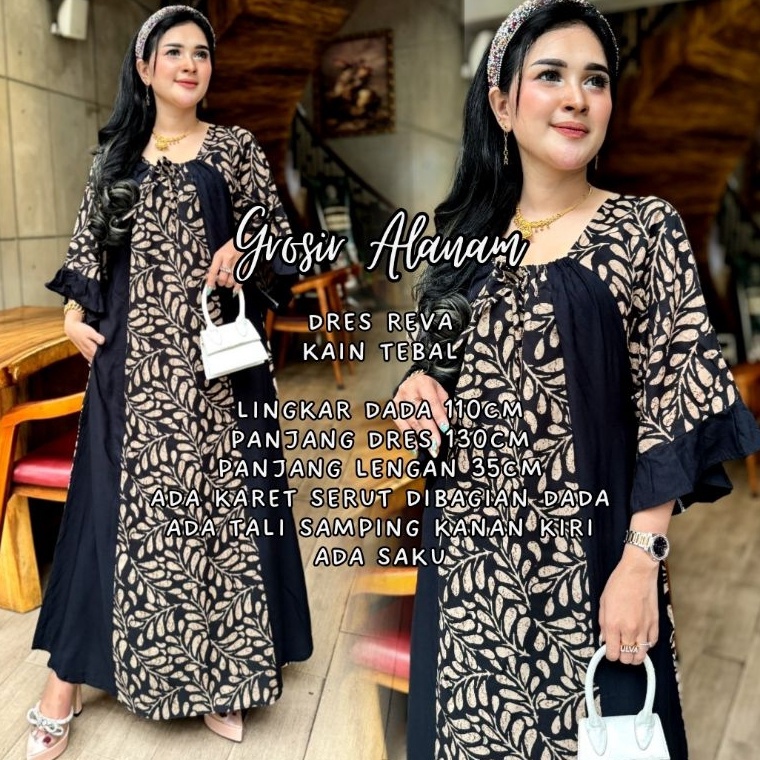 Jual ART V59K Dres Reva Lina Dres Model Terbaru 224 Alanam | Shopee ...