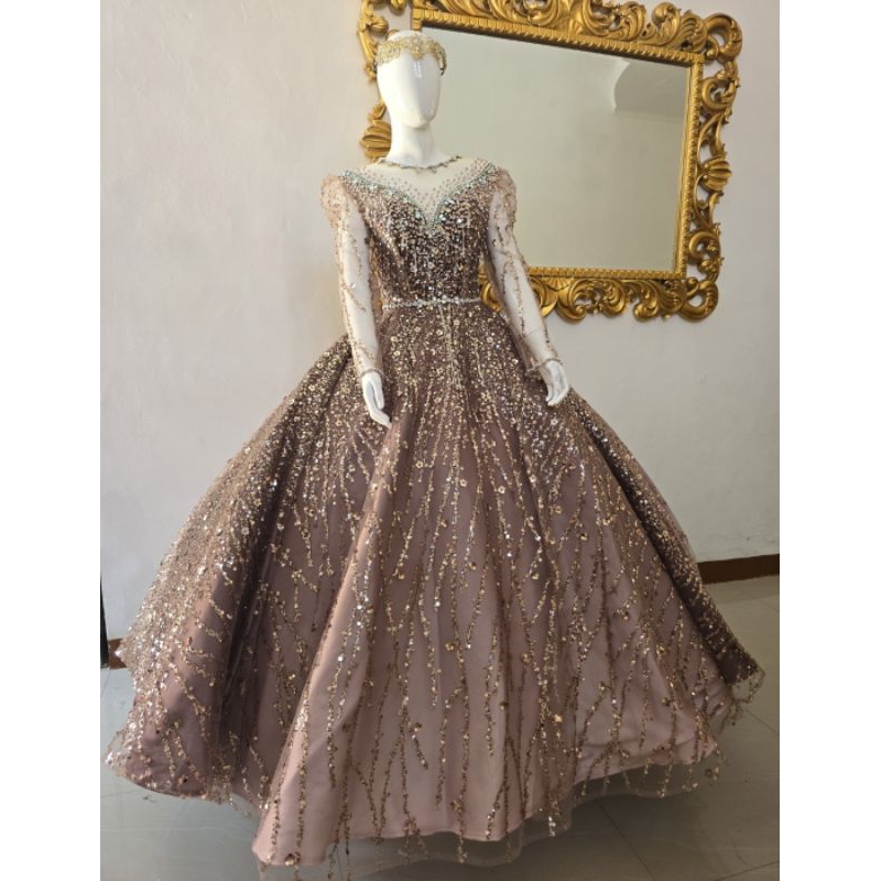 Jual Gaun crinolin luxury gradasi premium | Shopee Indonesia