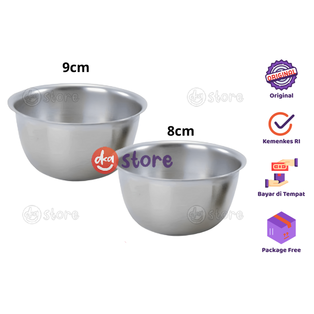 Jual Cawan Medis Stainess 8cm 9cm / Kom Mangkok Cucing Instrumen / Cup ...