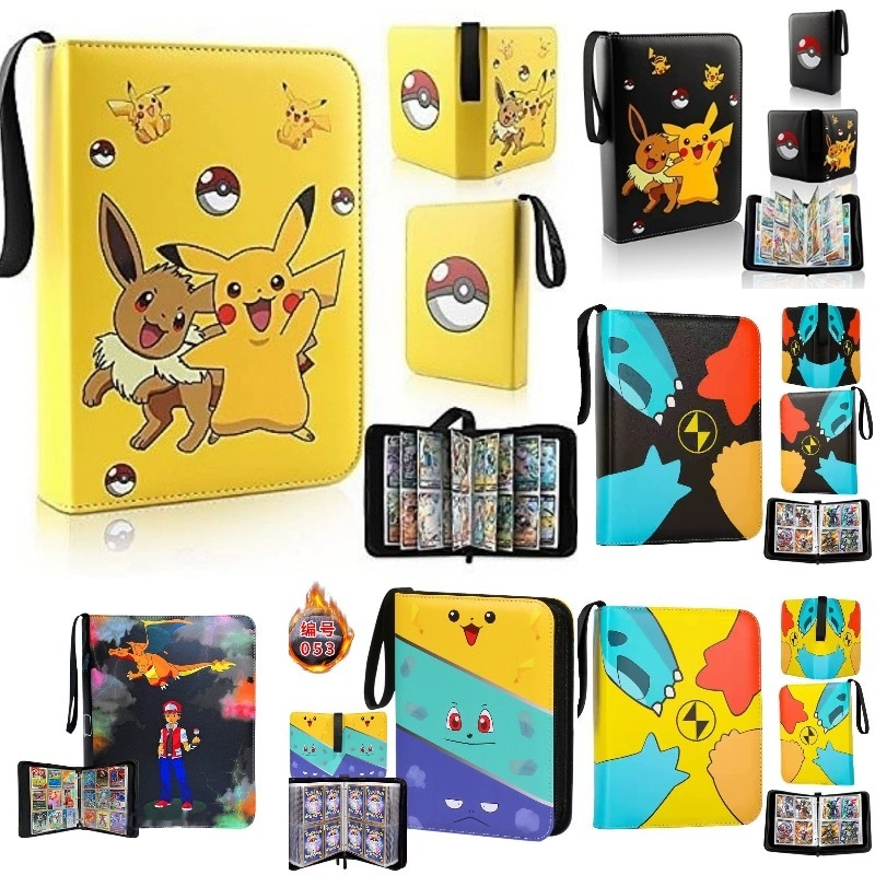 Jual 400PCS Card Album Pokemon Photocard Binder PU Zipper Kids Toys ...