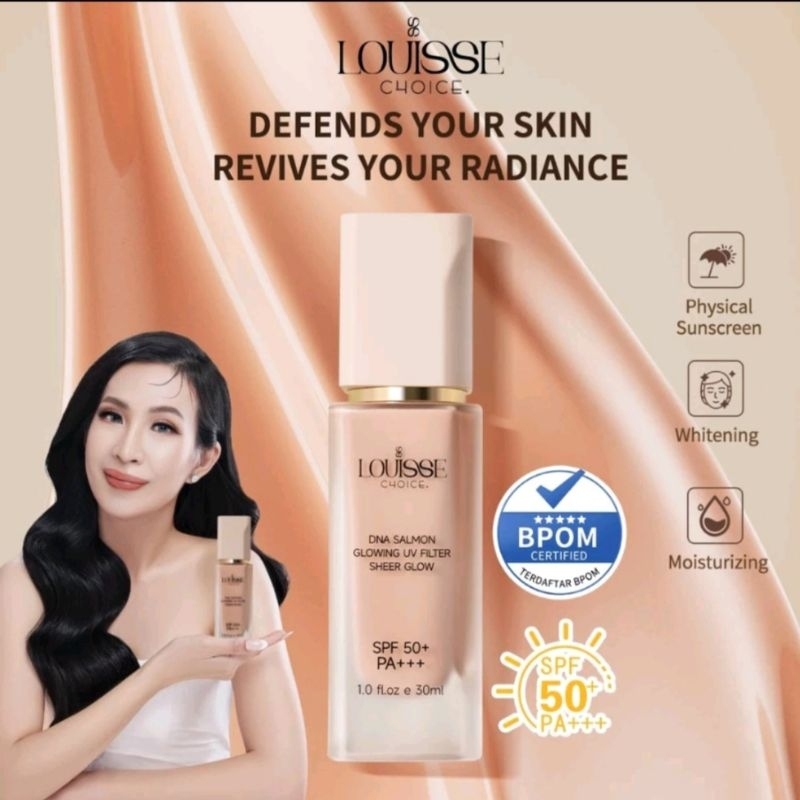 Jual LOUISSE CHOICE - Sunscreen DNA Salmon Glowing UV Filter Sheer Glow ...