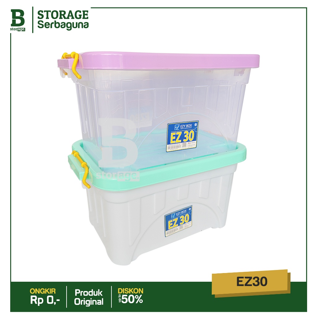 Jual Container Box cb 30 Liter Putih dan Transfaran Kuat Kokoh ...