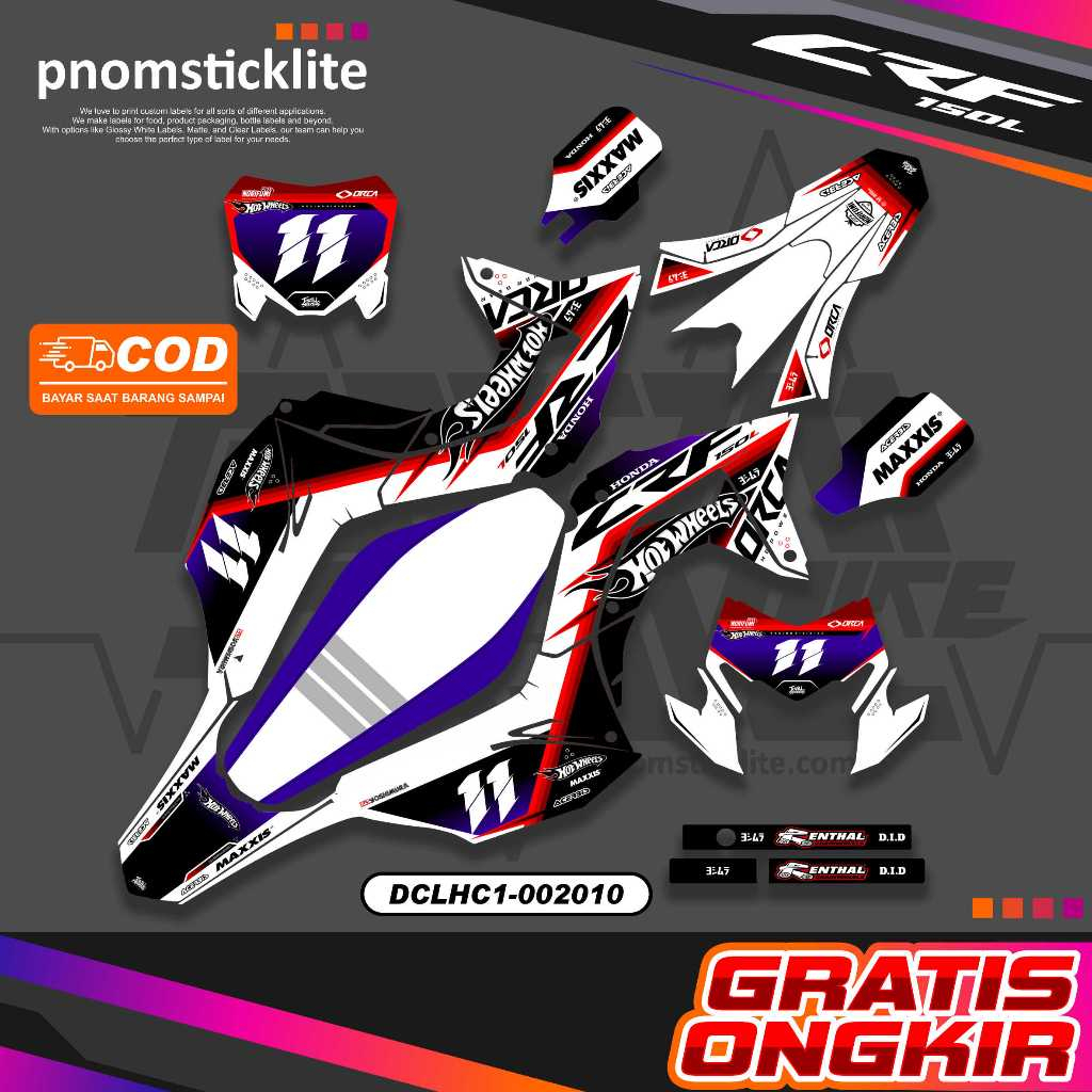 Jual Decal Honda Crf 150L Sticker Crf Decal Crf Full Body Dekal Crf ...