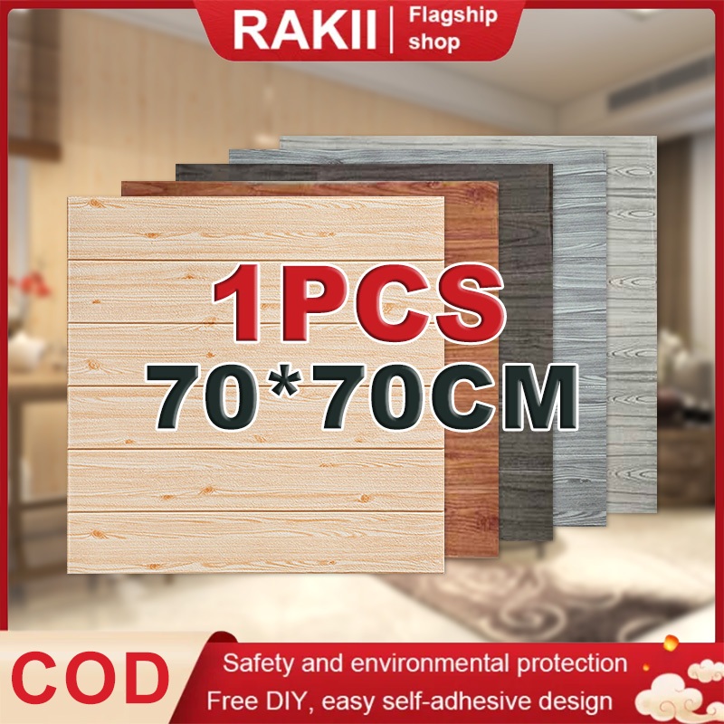 Jual Wallpaper Dinding Busa Pola Kayu 3D/Stiker Dinding Busa Kayu ...